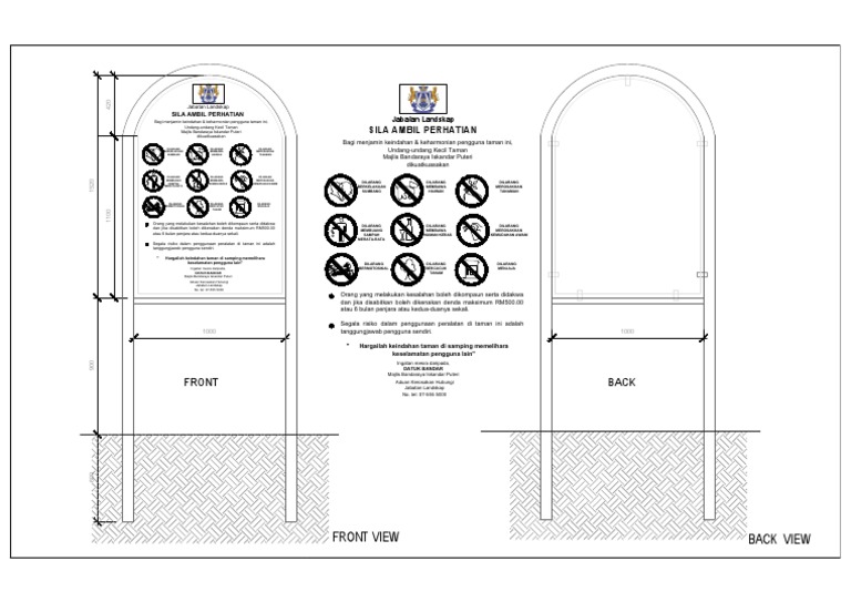 Papan Tanda Taman 2023 | PDF