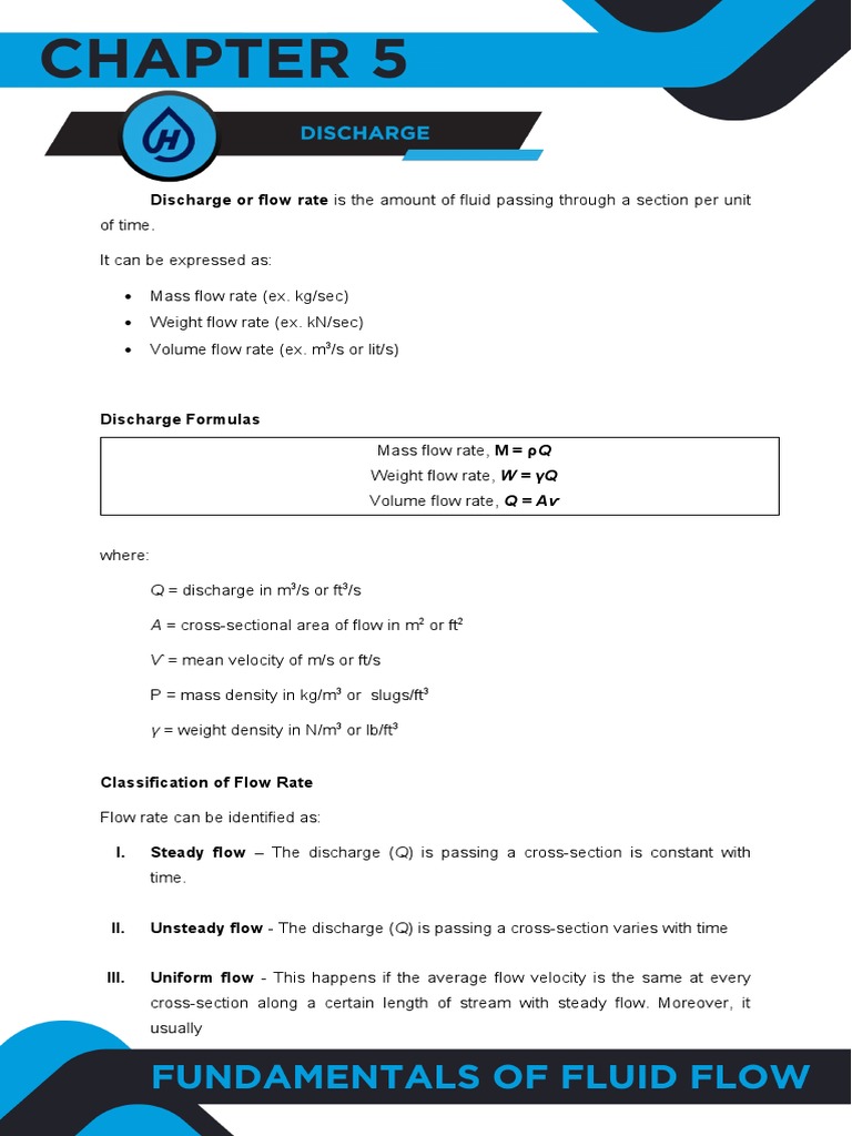 Chapter 5 | PDF | Fluid Dynamics | Reynolds Number