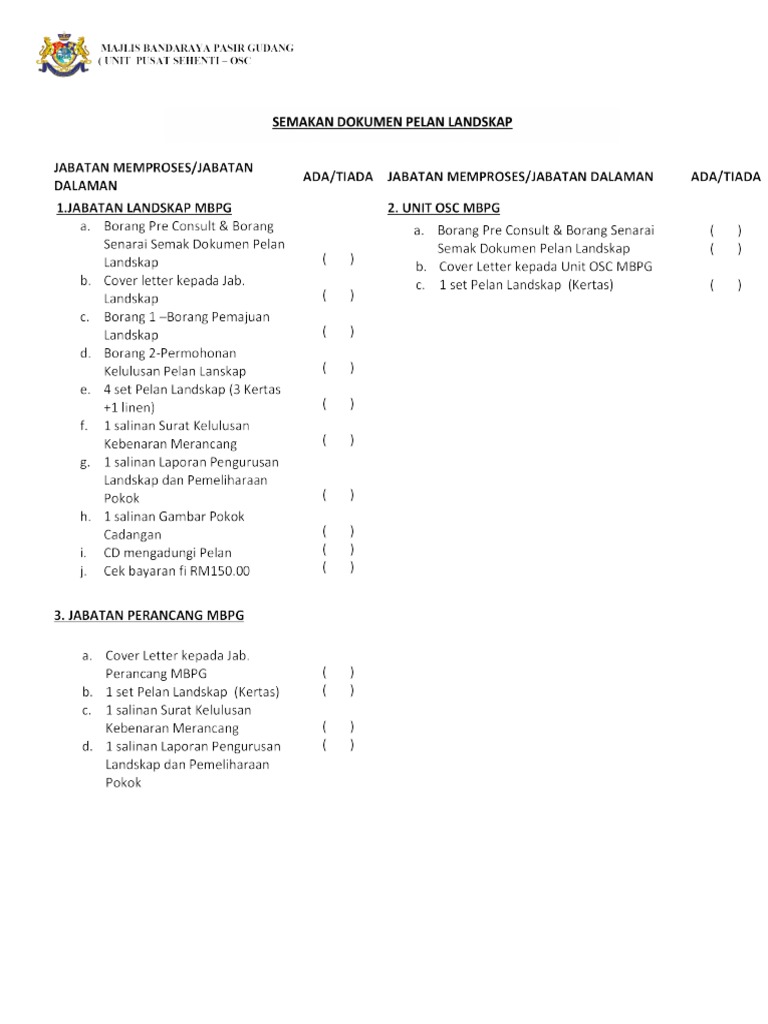 Checklist Pdf