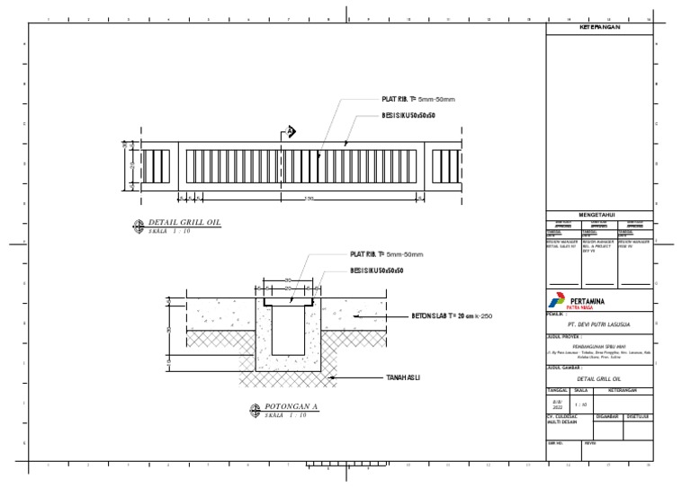 Detail Grill Oil: PLAT RIB. T 5mm-50mm BESI SIKU 50x50x50 | PDF