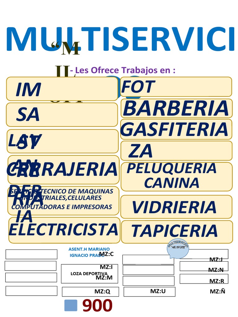 Multiservicio ofrece una variedad de servicios técnicos y de cuidado ...