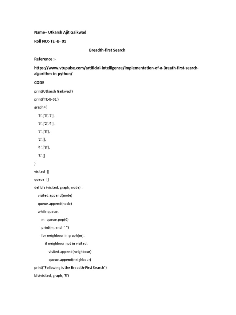 BFS Teb01 | PDF
