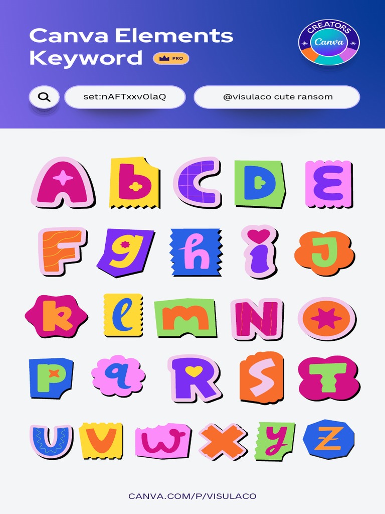 Cute Ransom Note by @visulaco | PDF