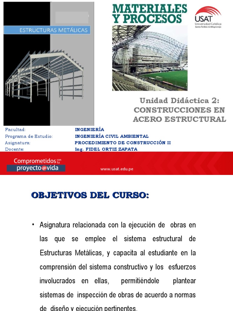 Unidad Didáctica 2: Construcciones en Acero Estructural | PDF | Acero estructural | Acero