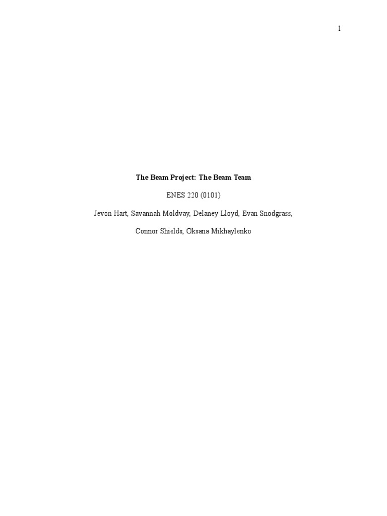 Final Beam Report Pdf Strength Of Materials Beam Structure