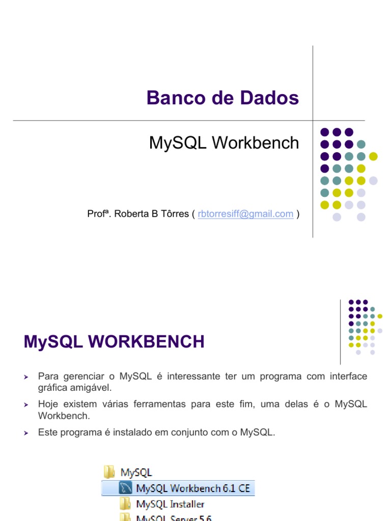 MySQL Workbench | PDF | Ciência da Computação | Dados de computador