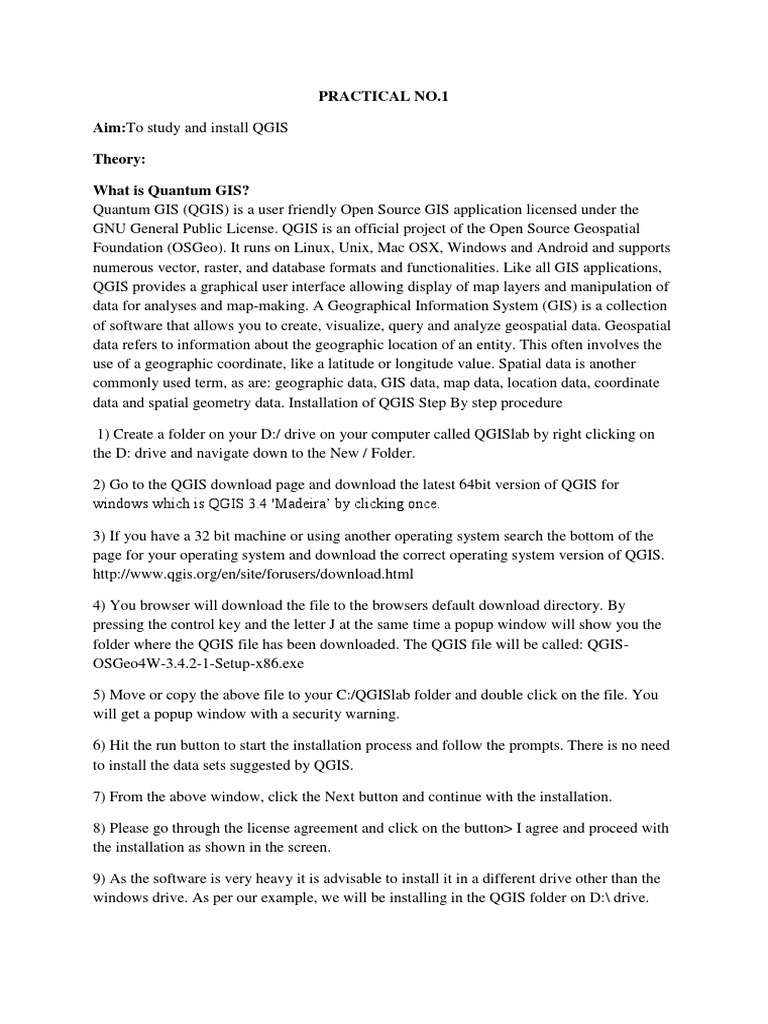 Gis Practicals | PDF | Geographic Information System | Command Line Interface