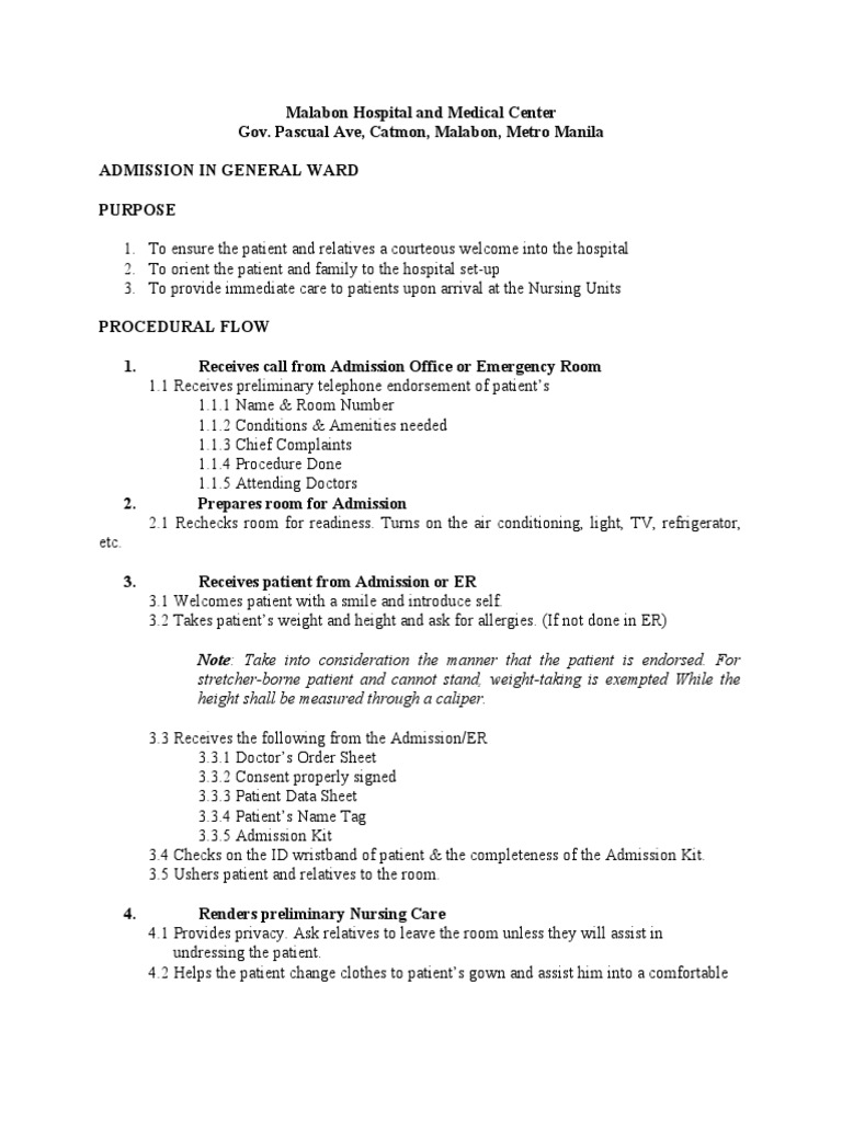 A Guide to Providing Courteous and Efficient Patient Admissions to the ...