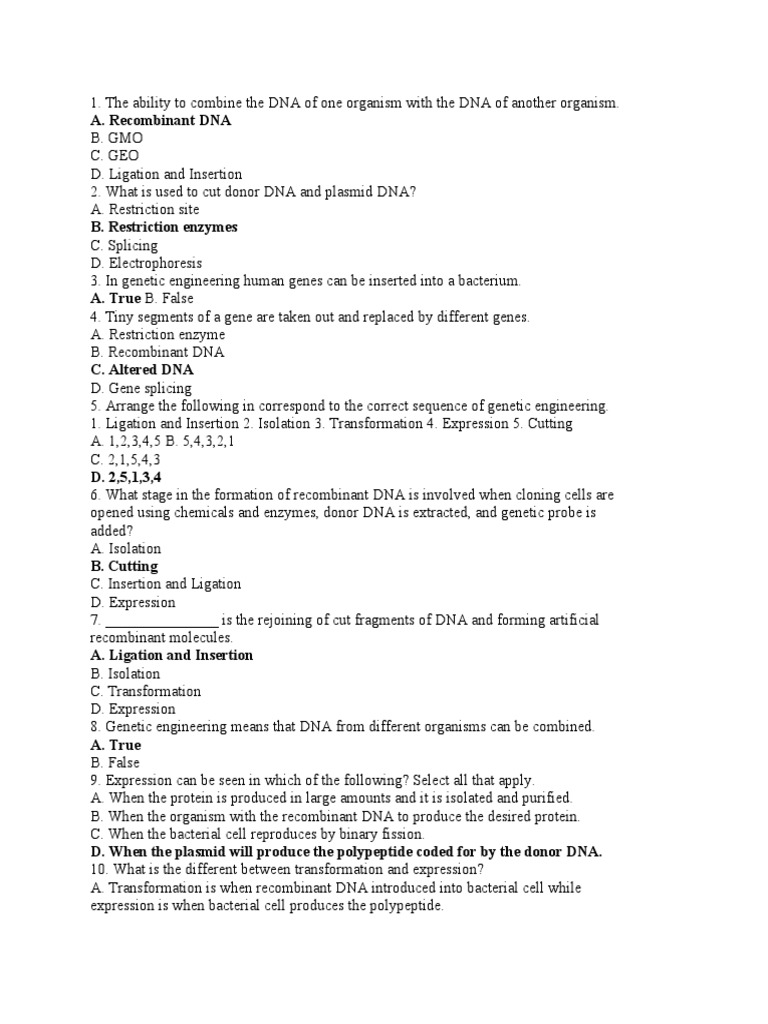 General Biology | PDF | Genetic Engineering | Recombinant Dna