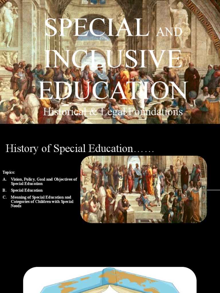 Special Inclusive Education: Historical & Legal Foundations | PDF | Inclusion (Education ...