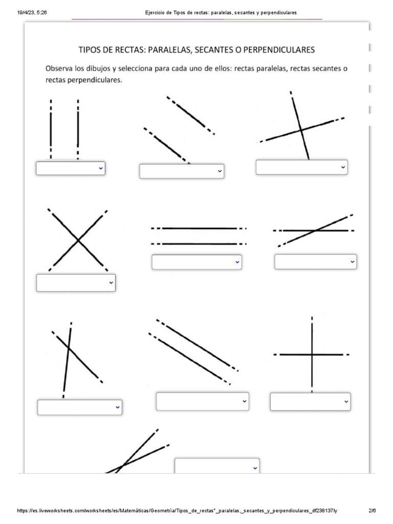 Ejercicios de Rectas: Paralelas y Perpendiculares | PDF