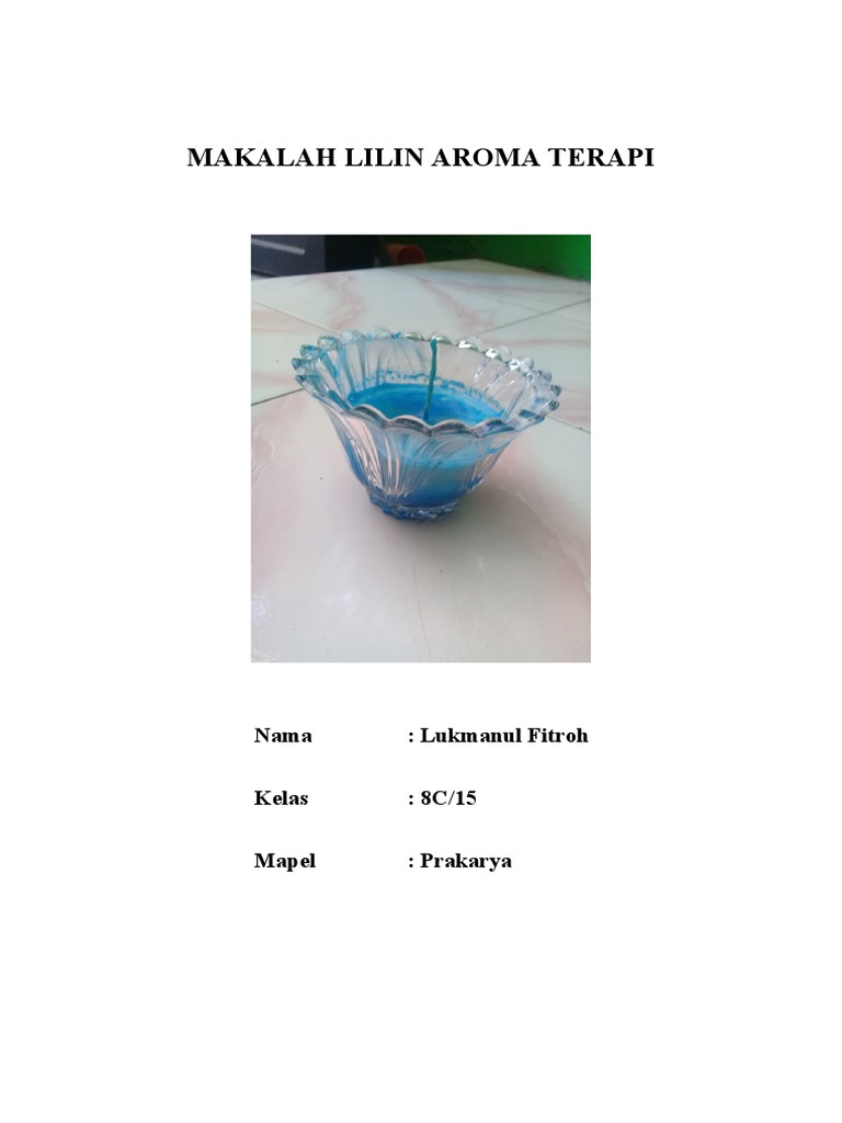 Makalah Lilin Aroma Terapi | PDF