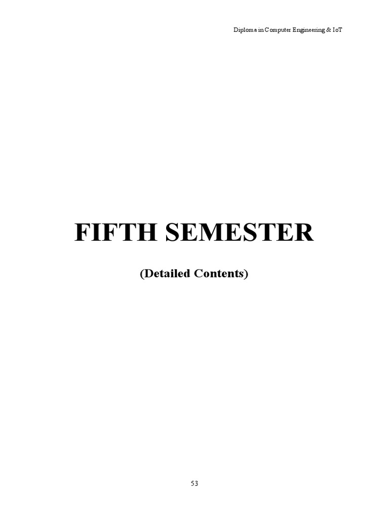 5th-6th Sem Detail Contents of Computer Engineering and IoT | Download Free PDF | Method ...