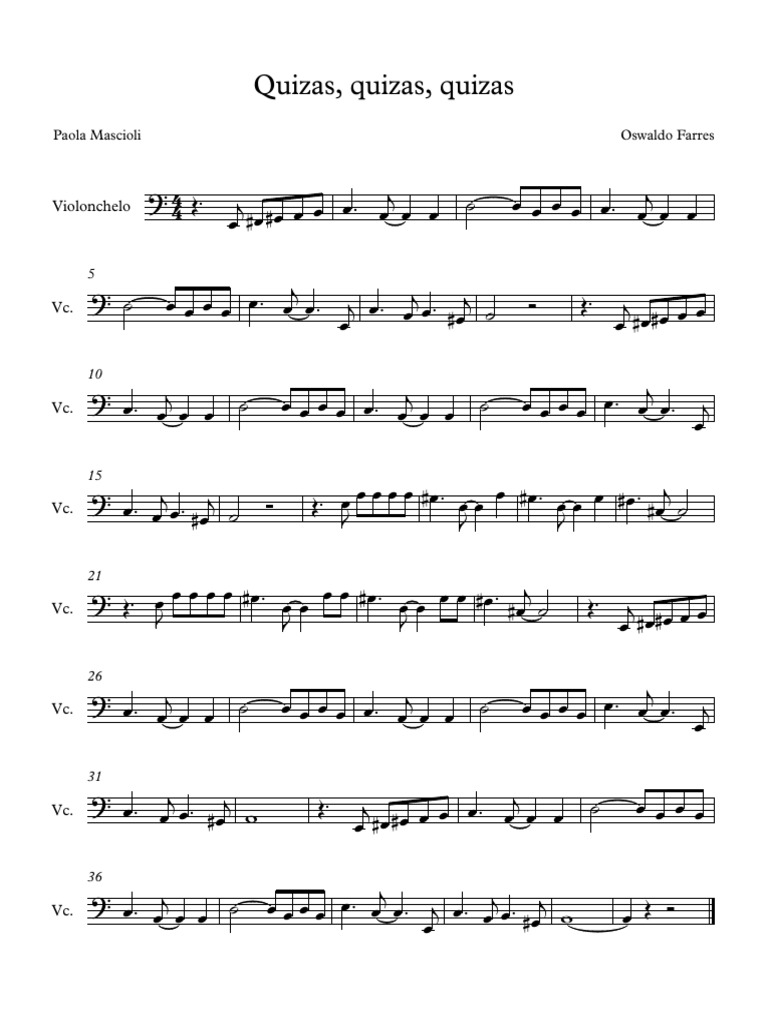 Quizas, Quizas, Quizas - Partitura Completa | PDF