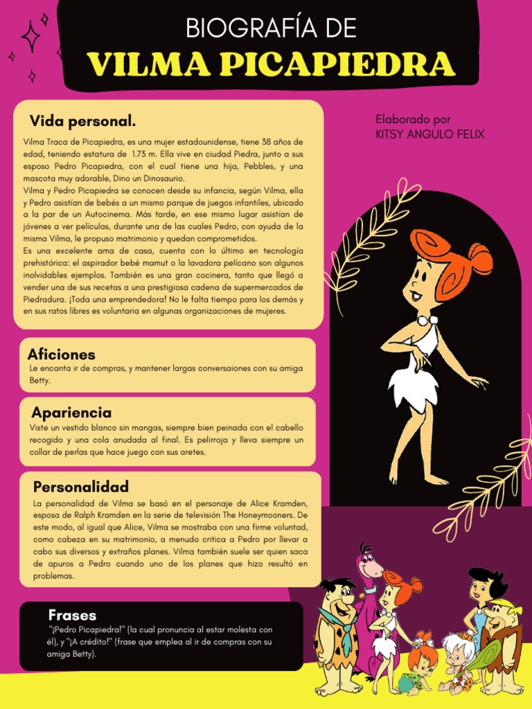 Biografía Vilma Picapiedra - Angulo Felix | PDF