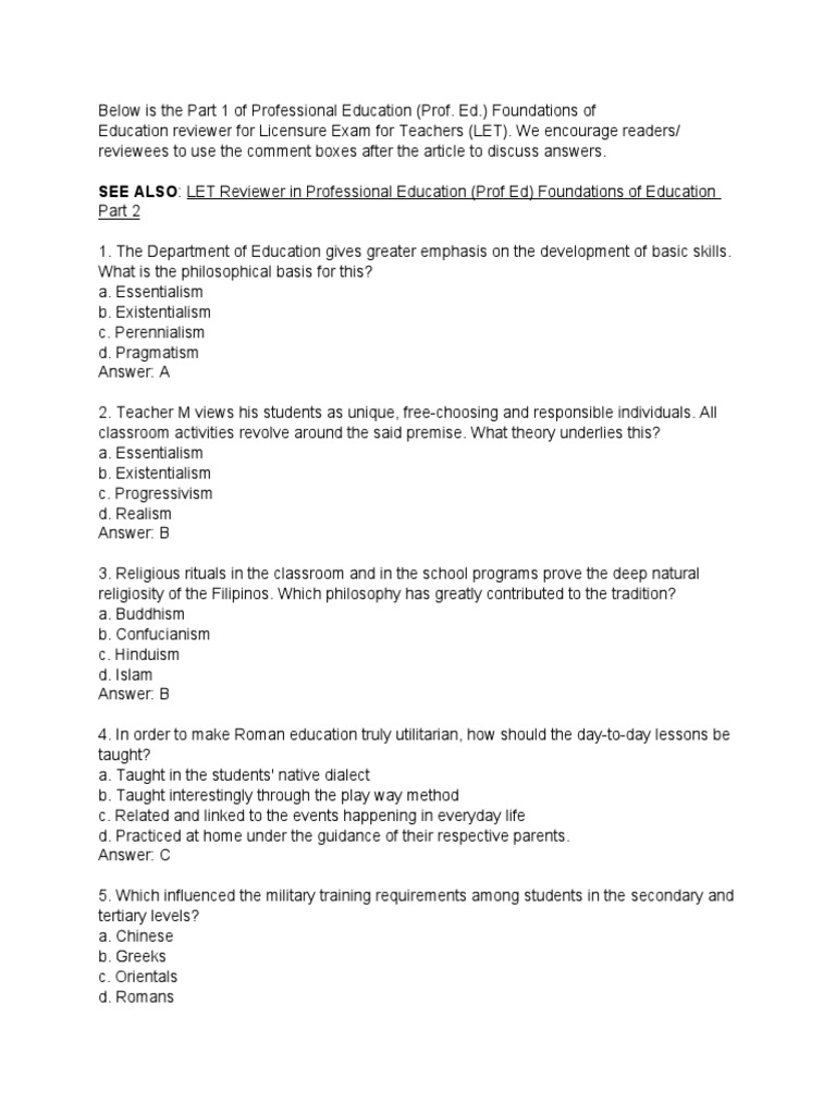 GEN ED AND PROFED (From PRC Website) | PDF | Learning | Philosophy Of ...