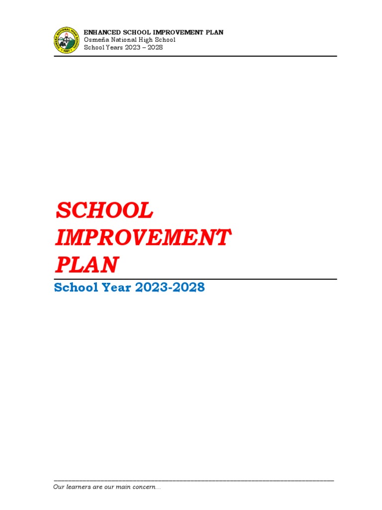 Sample SIP 2022 2028 | PDF | Evaluation | Teachers