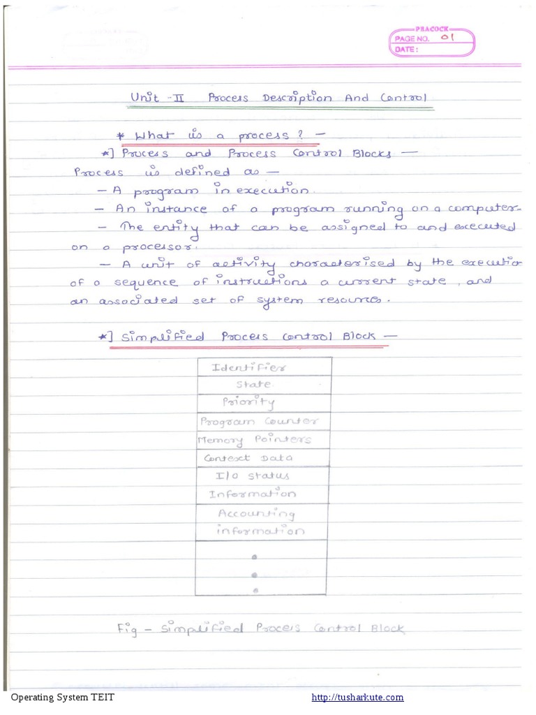 OS Notes Unit-02 Pune University | PDF