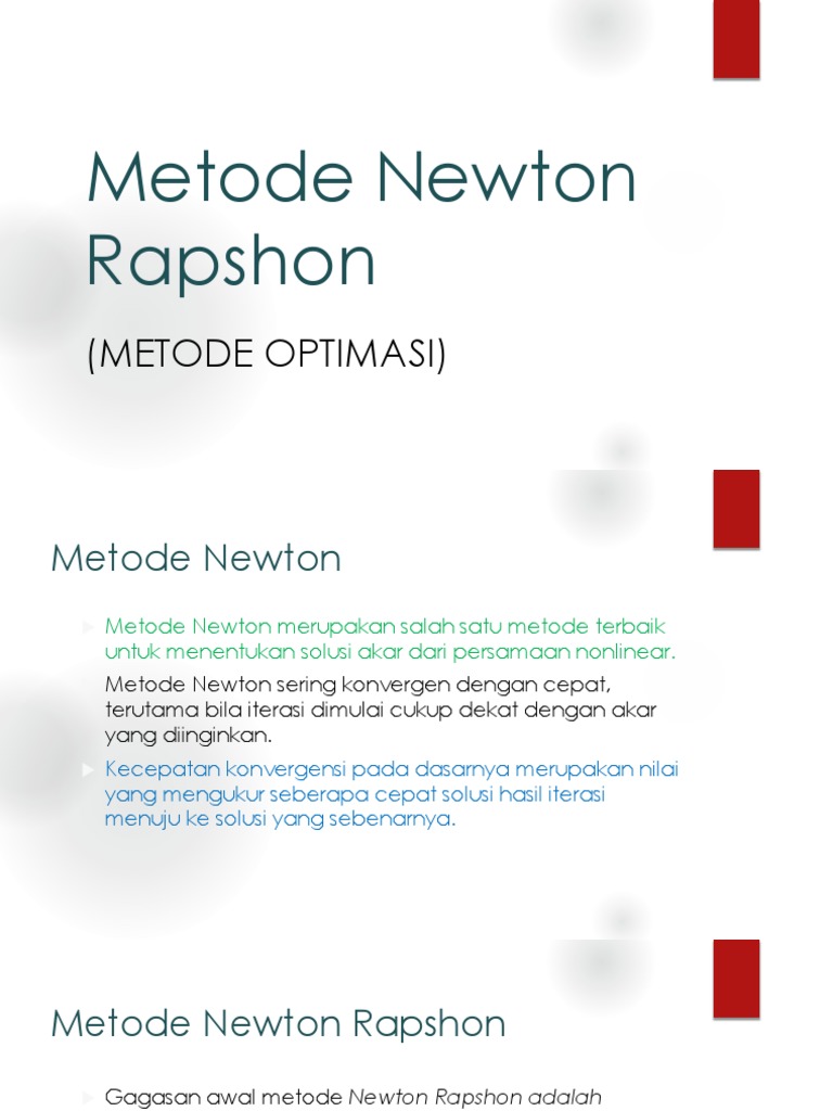 Metode Newton dan Newton-Rapshon untuk Optimasi | PDF | Metode & Bahan ...