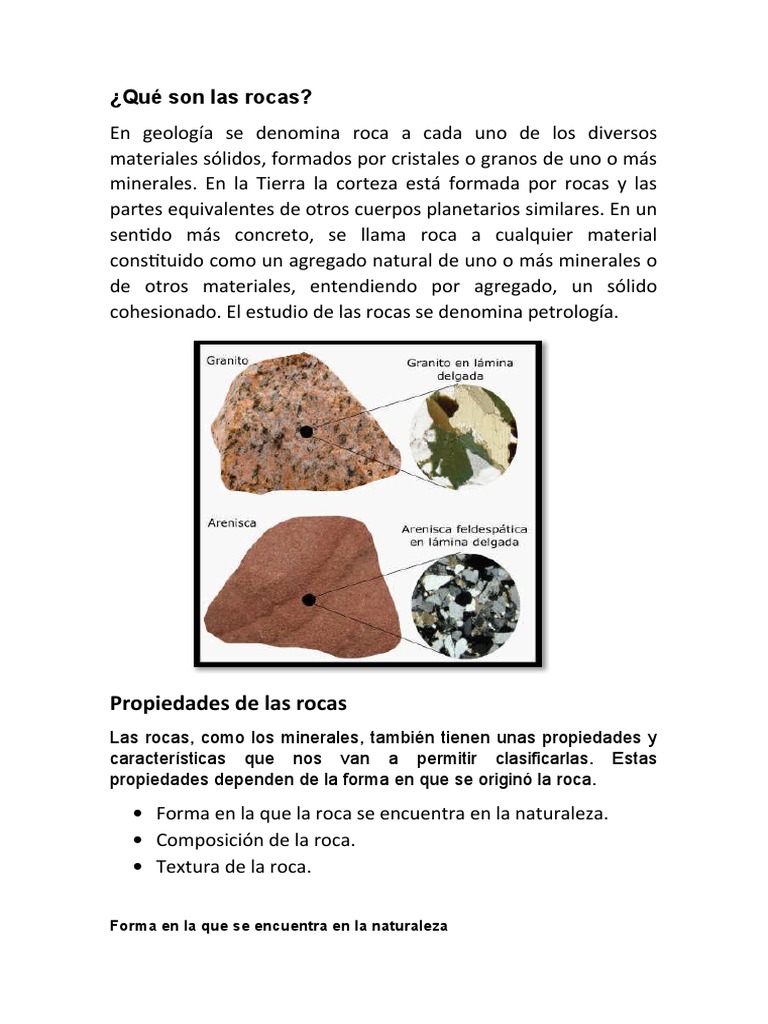 Qué Son Las Rocas | PDF | Roca (geología) | Roca ígnea