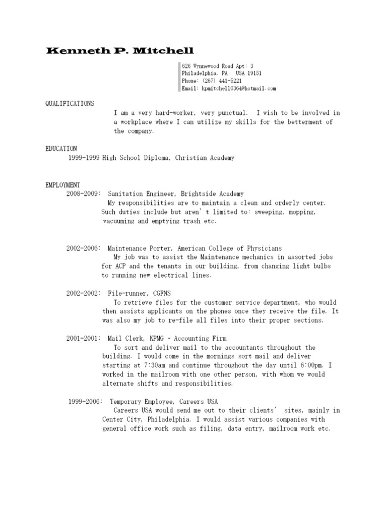 Kenneth Resume | PDF | Business | Social Science