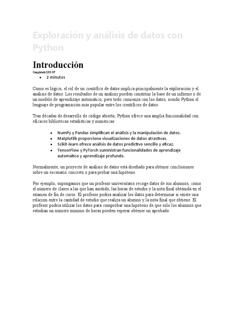 Exploración Y Análisis De Datos Con Python Pdf Python Lenguaje De Programación Informática