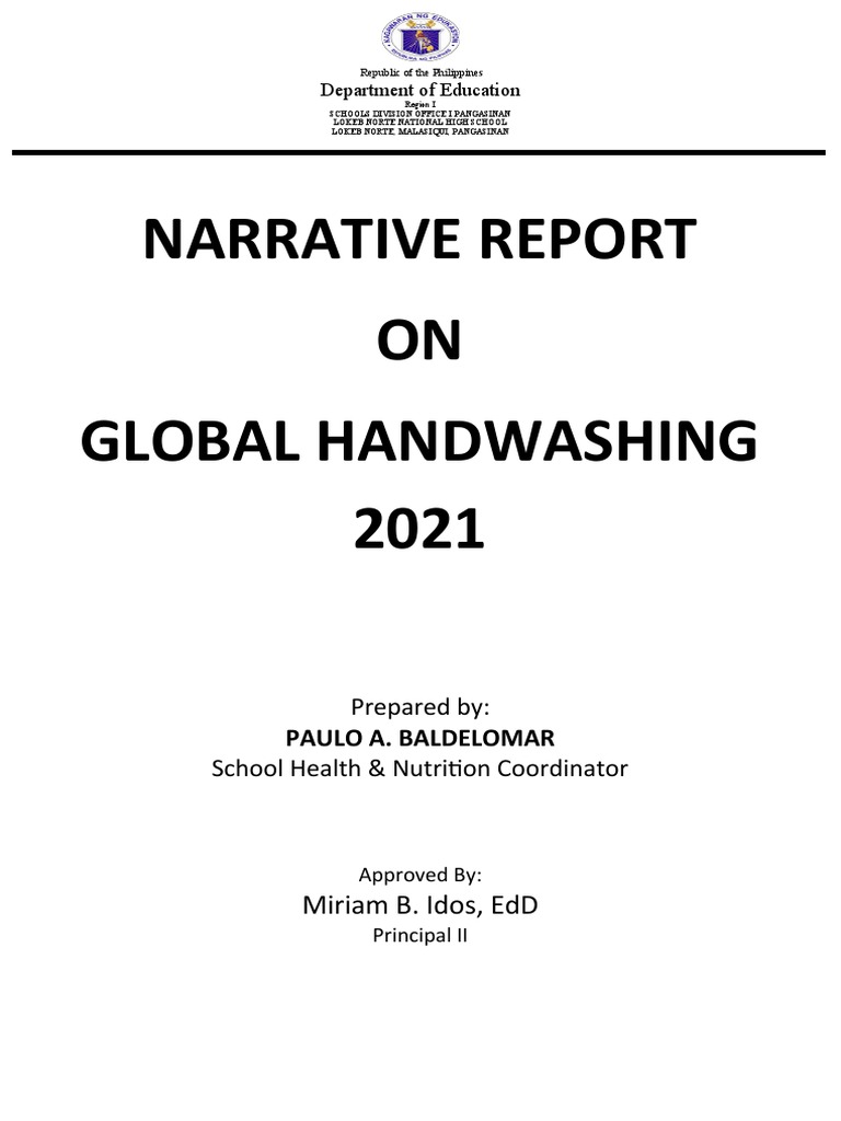 Narrative On Handwashing 2021 | PDF