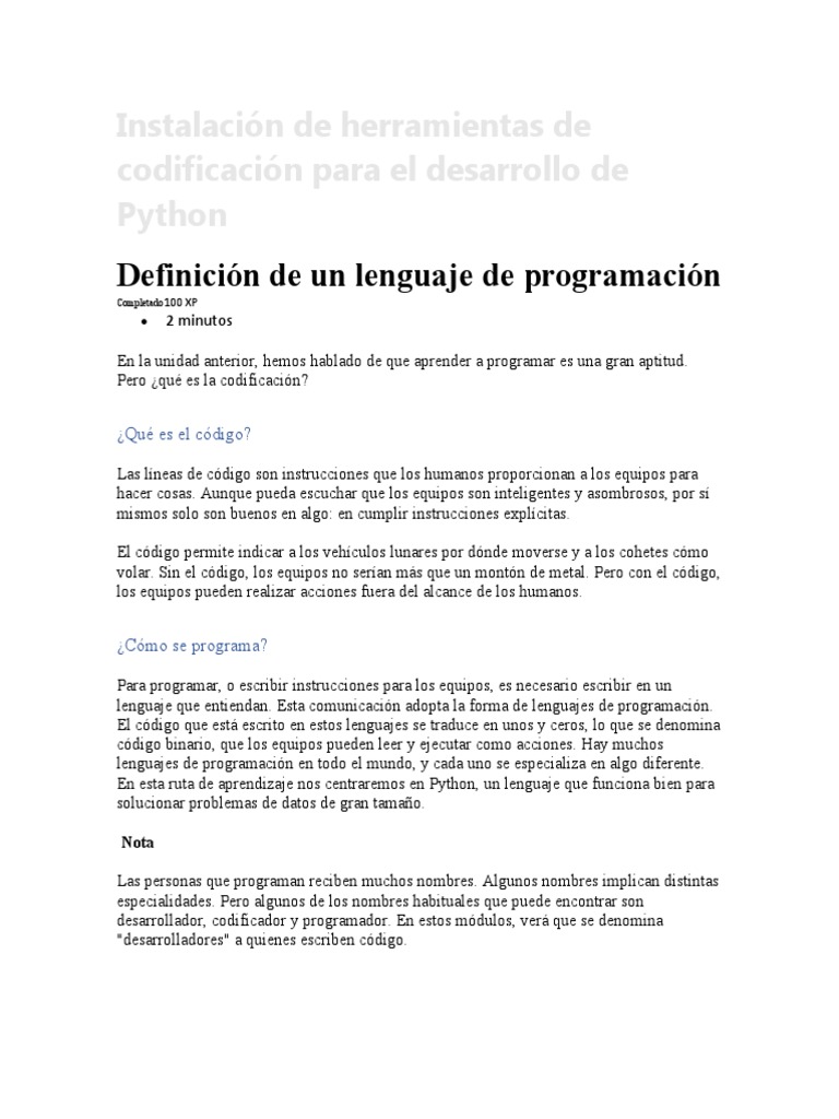 Instalación de Herramientas de Codificación para El Desarrollo de ...