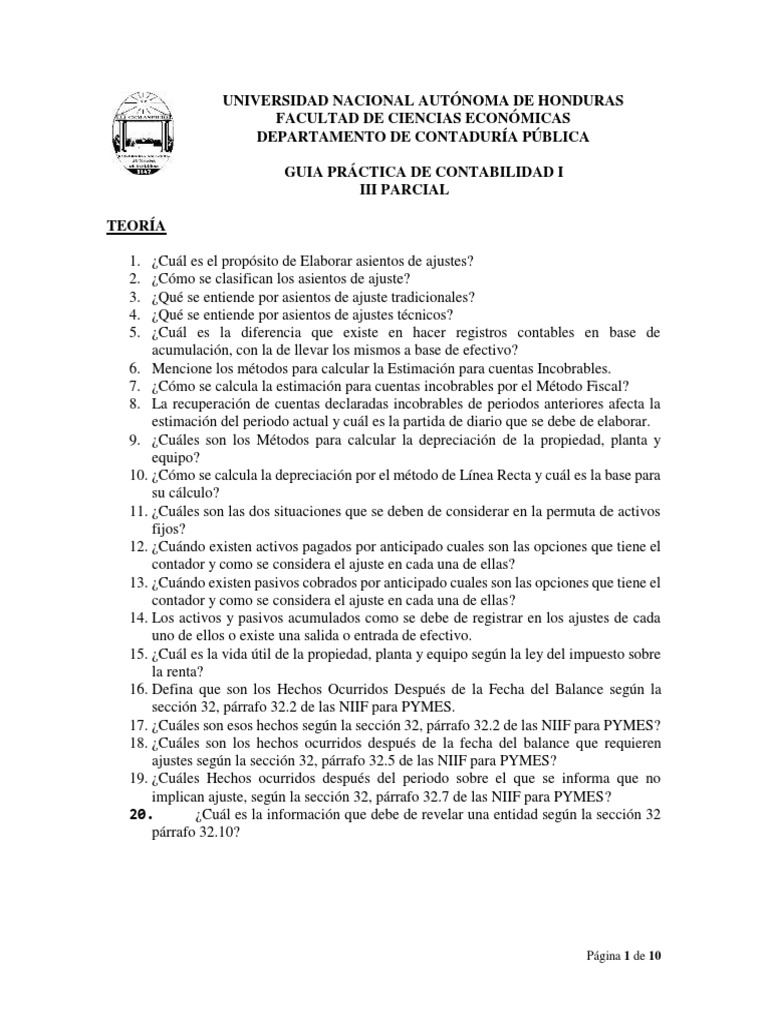Guia de Estudio 3er Parcial - Pac3 2020 | PDF | Contabilidad | Bancos