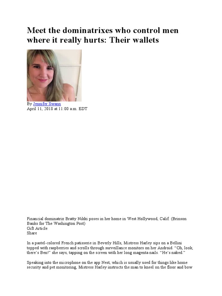 Inside Financial Domination | PDF | Dominatrix | Intimate Relationships