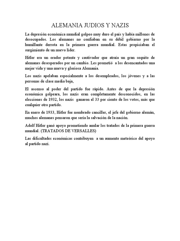 Ascenso Nazi en Alemania 1933 | PDF | Política | Historia