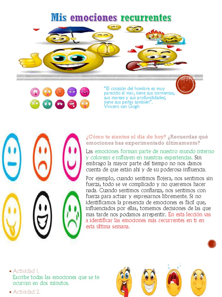 Identifica tus emociones recurrentes | PDF | Las emociones | Sicología