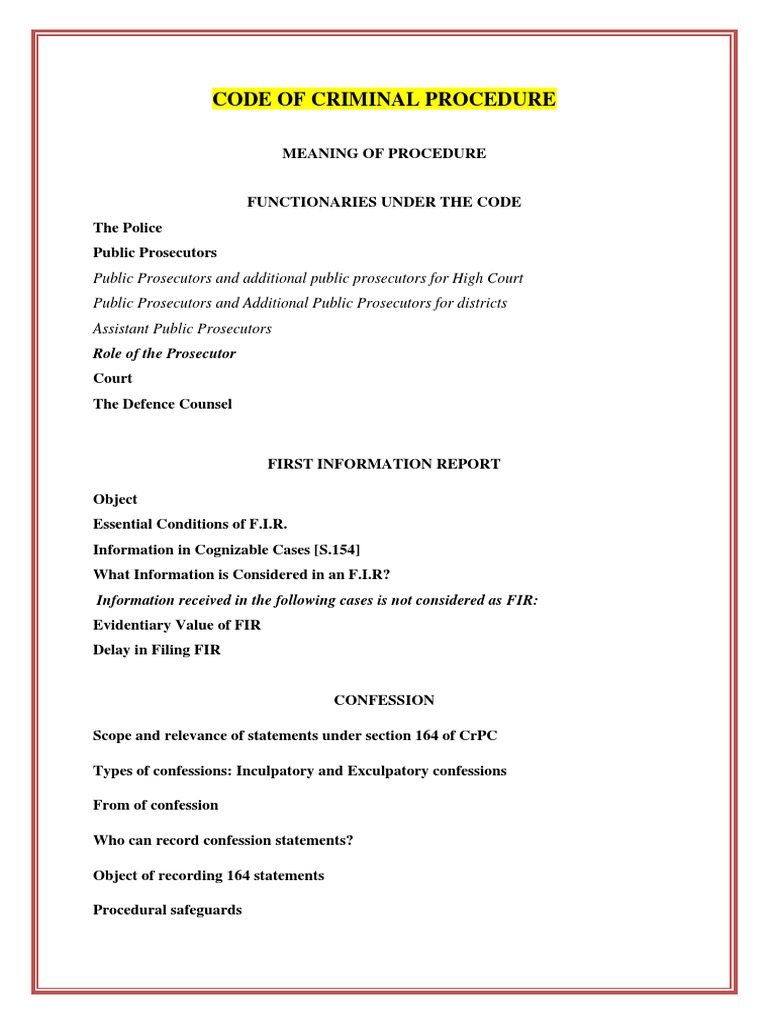 CRPC NOTES 79 Pages | PDF | Prosecutor | Criminal Procedure In South Africa