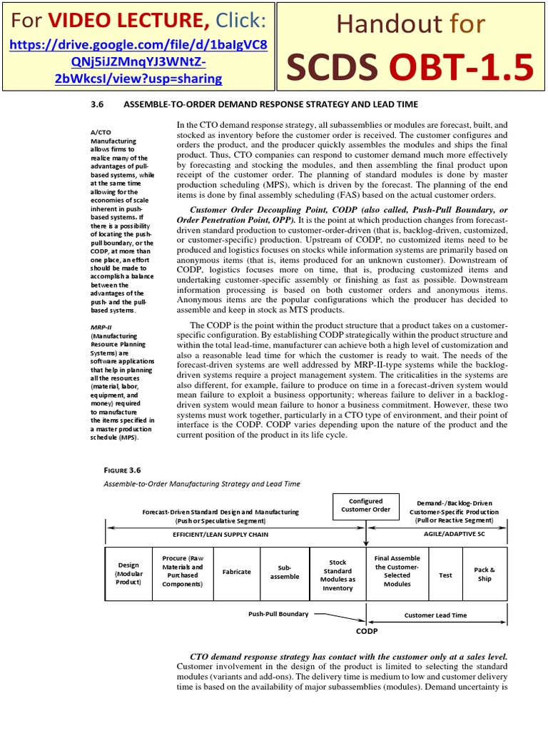 SCDS Obt-1.5 - Handout | PDF | Enterprise Resource Planning | Inventory