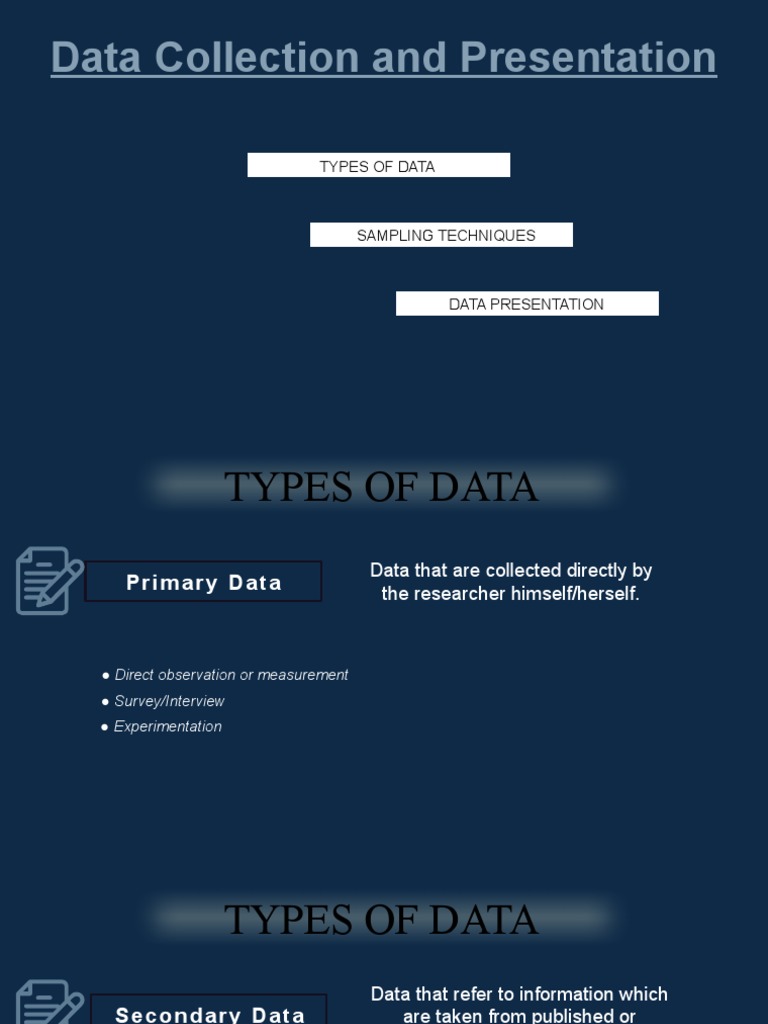 Data Collection and Sampling Techniques | PDF | Sampling (Statistics ...