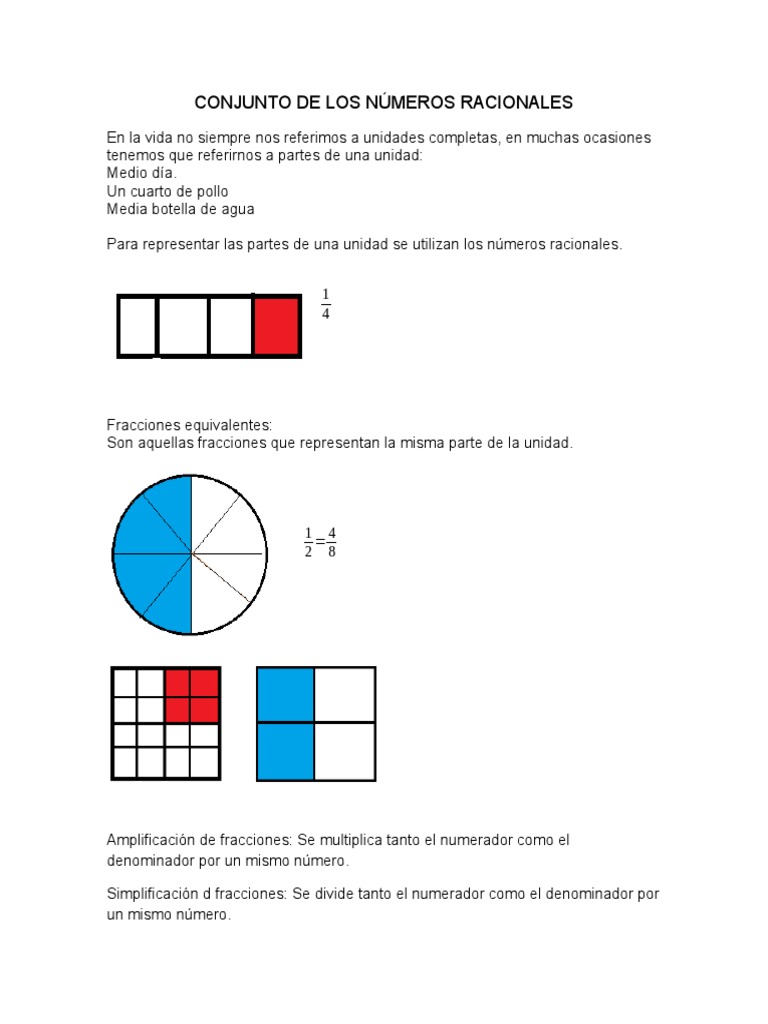 Conjunto de Los Números Racionales | PDF
