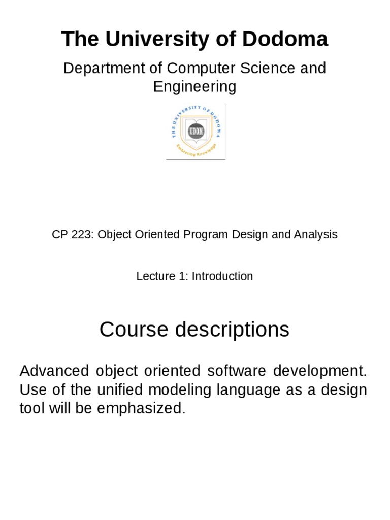 The University of Dodoma: Department of Computer Science and Engineering | Descargar gratis PDF ...