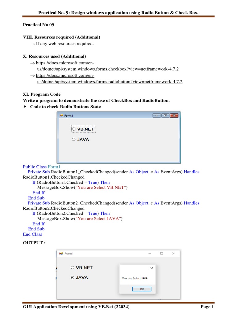Gad Practical-No - 09 | PDF | Software | Graphical User Interfaces