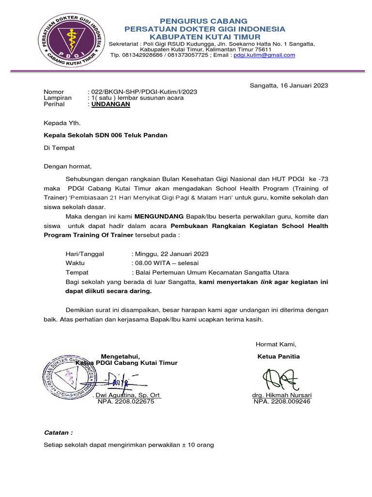 Undangan School Health Program | PDF