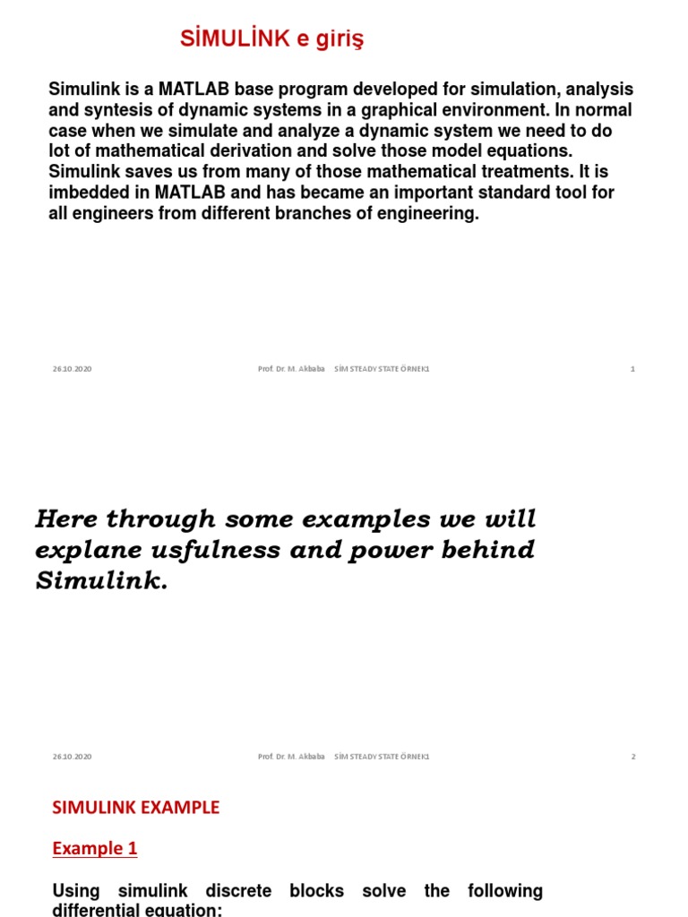 SIMULINK STATE-SPACE EXAMPLE | PDF | Computing | Systems Science