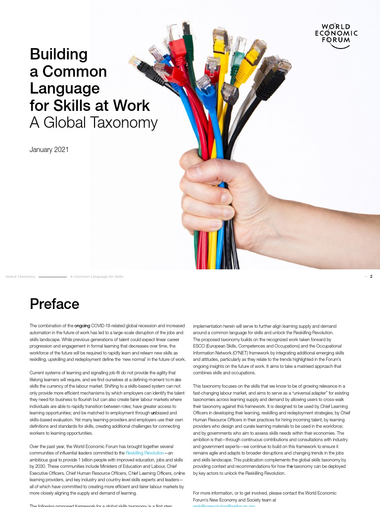 WEF Skills Taxonomy 2021 | PDF | Artificial Intelligence | Intelligence ...