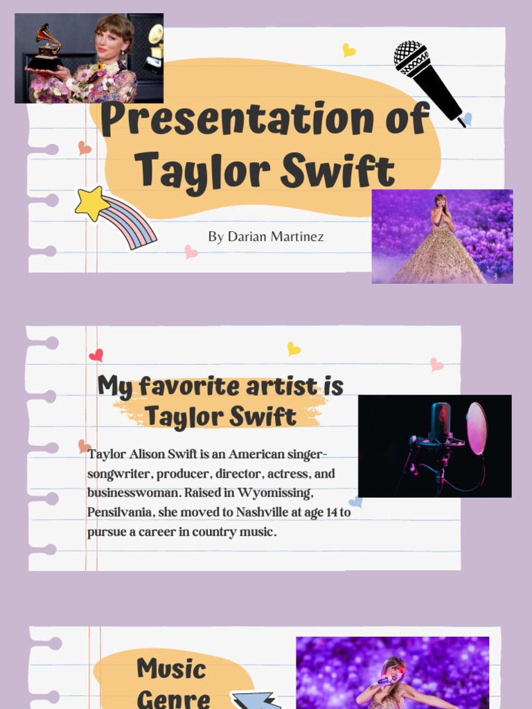 Taylor Swift presentation highlights hits, tours | PDF