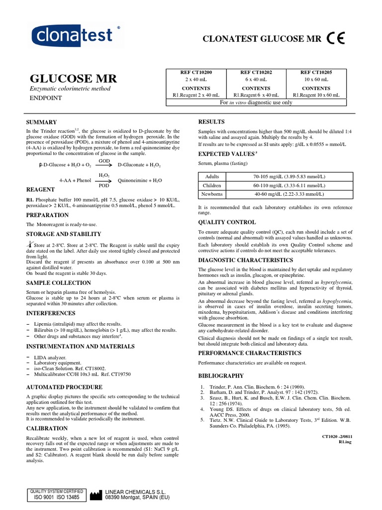 Analysis of Glucose Levels: An Overview of the Enzymatic Colorimetric ...