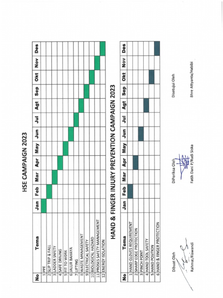 Schedule HSE Campaign | PDF