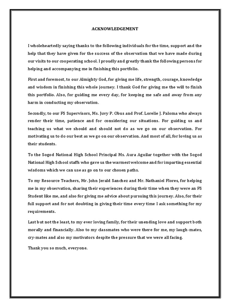 FS PORTFOLIO Final | PDF | Teachers | Learning