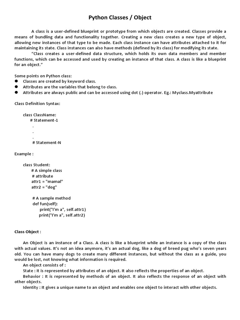 Python Chapter 7 | PDF | Programming | Constructor (Object Oriented ...