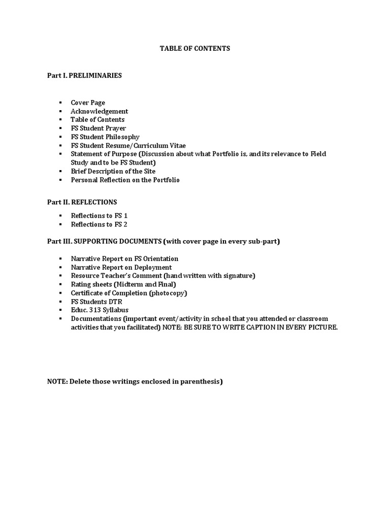 Portfolio Entries | PDF