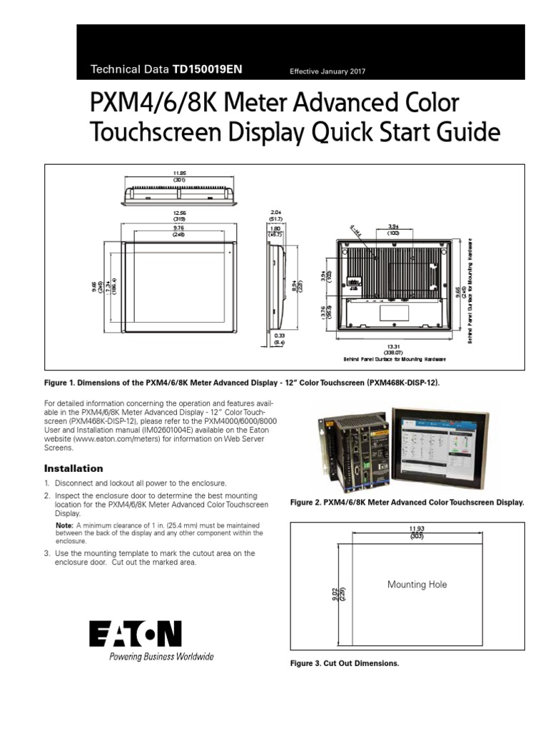 PXM4/6/8K Meter Advanced Color Touchscreen Display Quick Start Guide | PDF | Computer Monitor ...