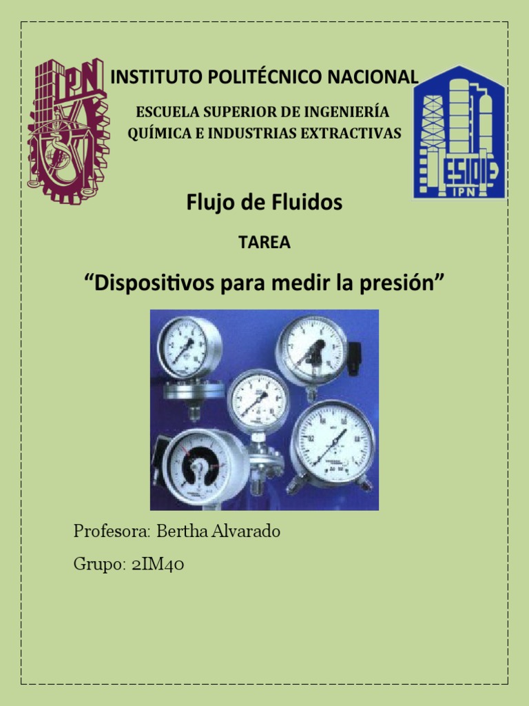 Dispositivos para Presión | PDF | Medida de presión | Presión
