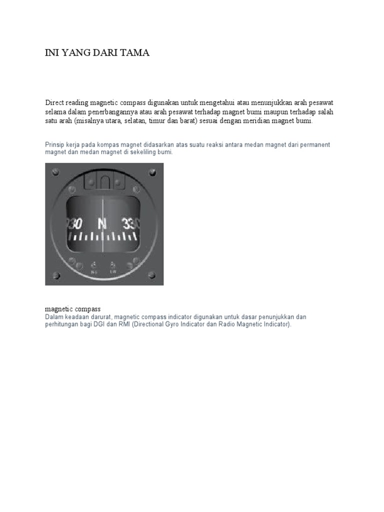 Magnetic Compas Document | PDF